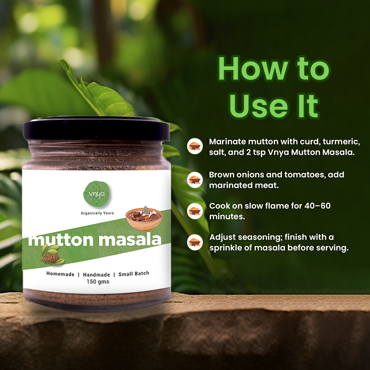 MUTTON MASALA (JAR) – Vnya, Organically Yours